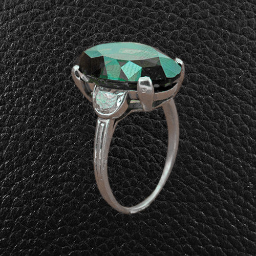 Oval Tsavorite & Diamond Ring – CRAIGER DRAKE DESIGNS®