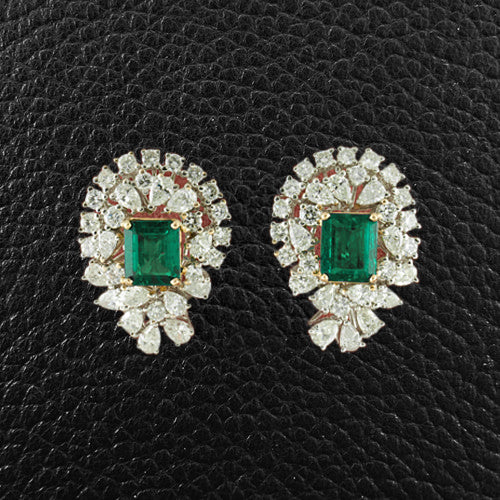 Emerald & Diamond Earrings – CRAIGER DRAKE DESIGNS®