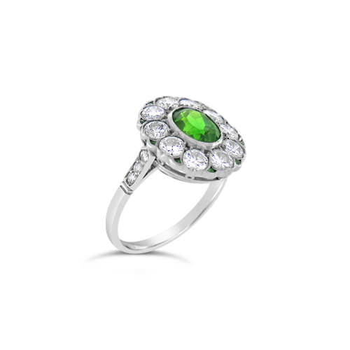 Demantoid Garnet & Diamond Estate Ring – CRAIGER DRAKE DESIGNS®