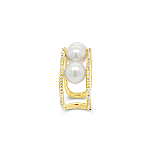 Triple Pearl & Diamond Ring – CRAIGER DRAKE DESIGNS®